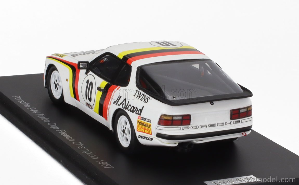 SPARK-MODEL SF311 Scala 1/43 | PORSCHE 944 TURBO N 10 CUP CHAMPION FRANCE 1987 RENE METGE WHITE