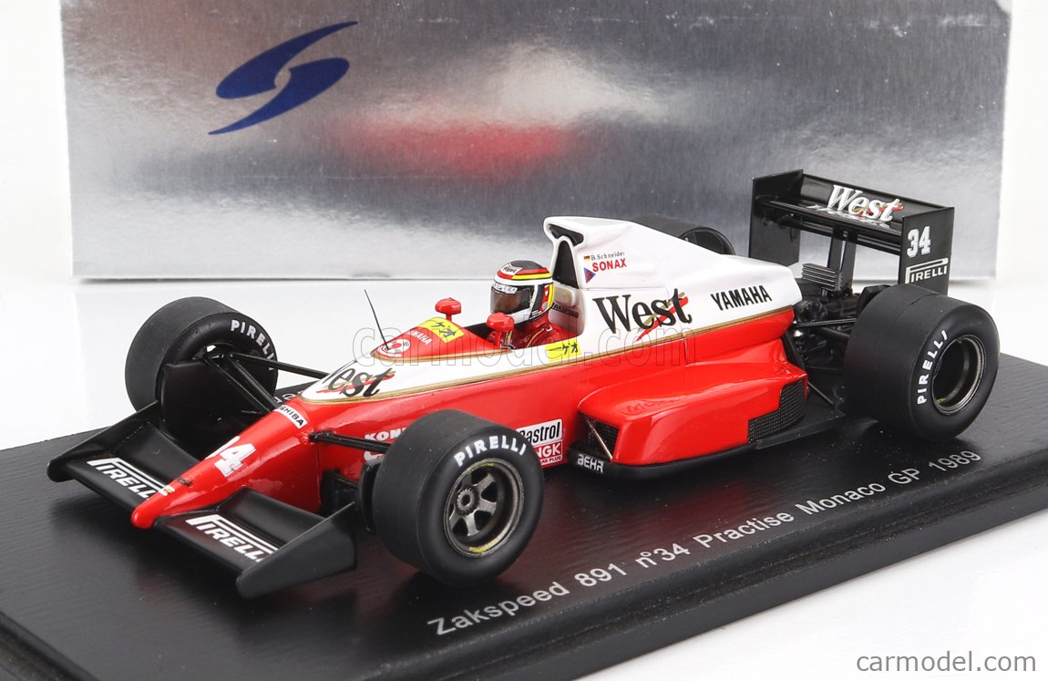 SPARK-MODEL S1870 Scale 1/43 | ZAKSPEED F1 891 N 34 PRACTICE MONACO GP ...