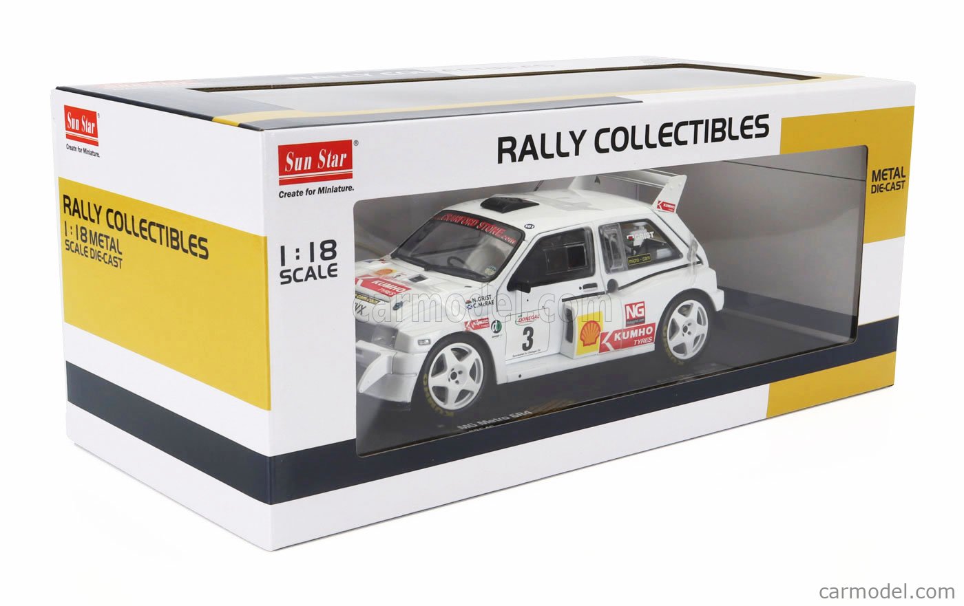 SUN-STAR 05545 Scale 1/18 | AUSTIN MG METRO 6R4 N 3 RALLY SHELL DONEGAL ...