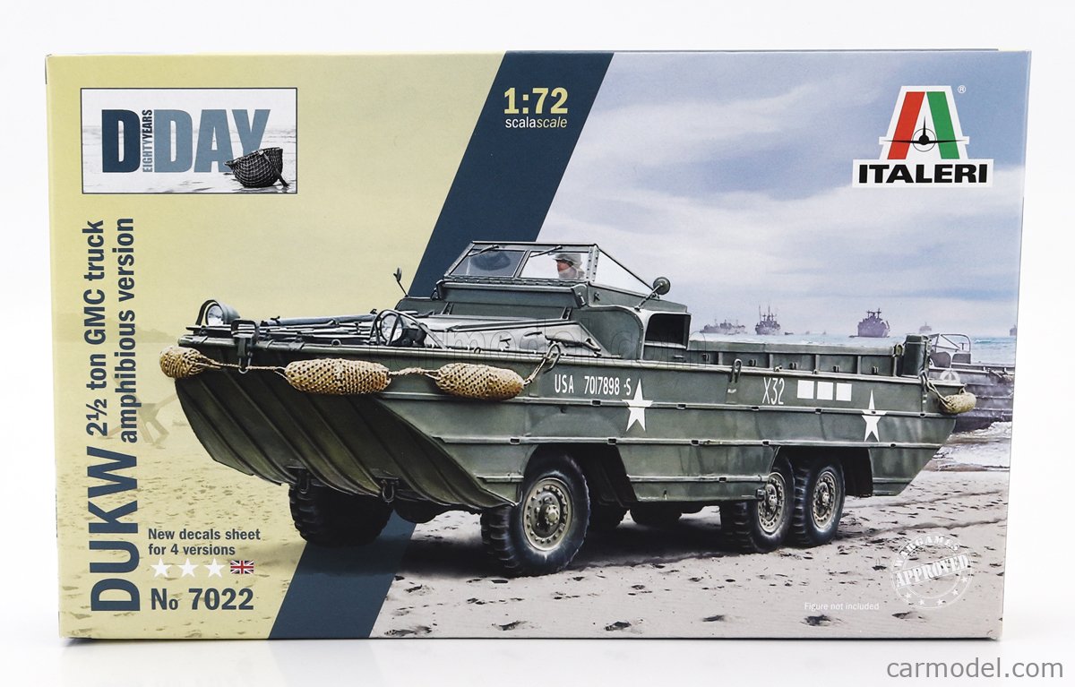 ITALERI IT7022 Scale 1/72 | GMC DUKW TRUCK BOAT ANFIBIO MILITARY 1944