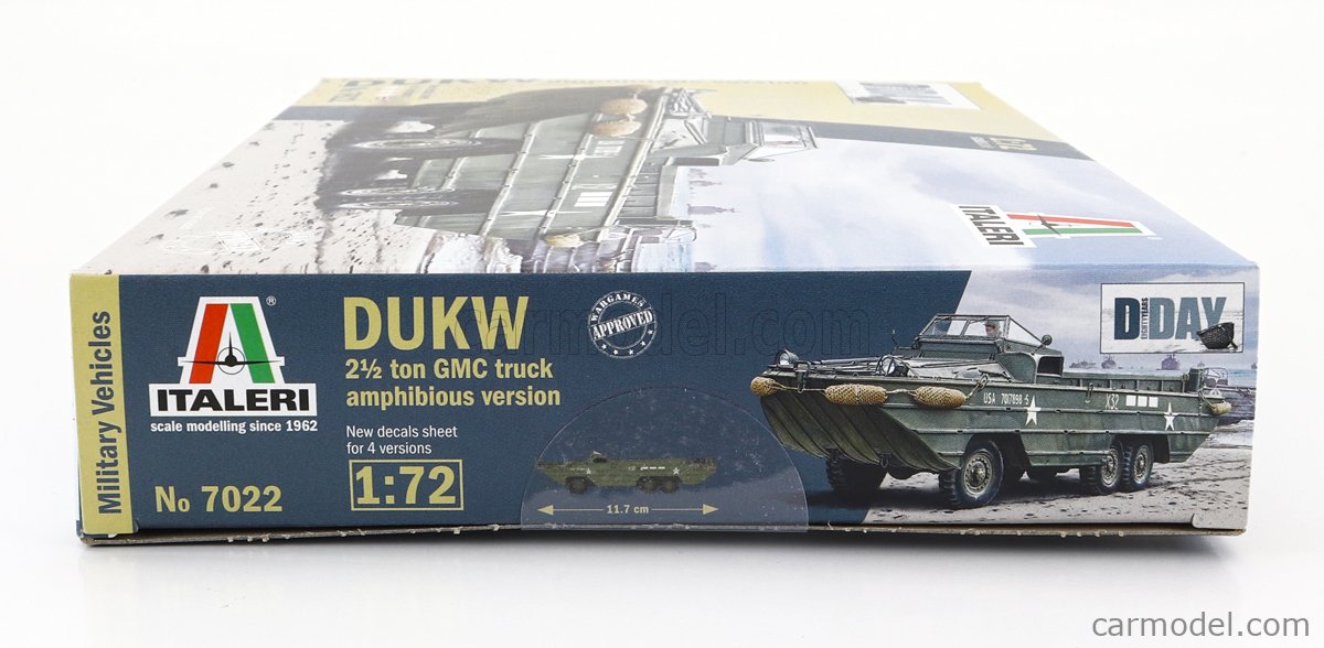 ITALERI IT7022 Scale 1/72 | GMC DUKW TRUCK BOAT ANFIBIO MILITARY 1944