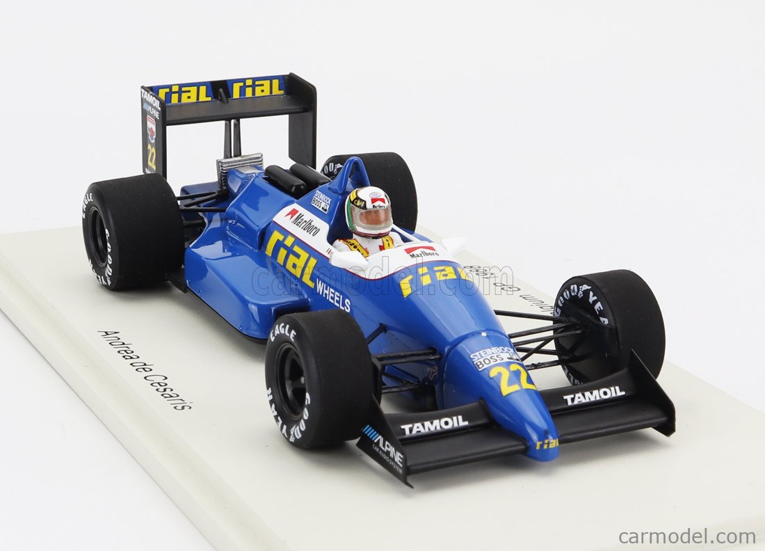 SPARK-MODEL S4311 Echelle 1/43 | RIAL F1 ARC1 N 22 BELGIUM GP 1988 ...