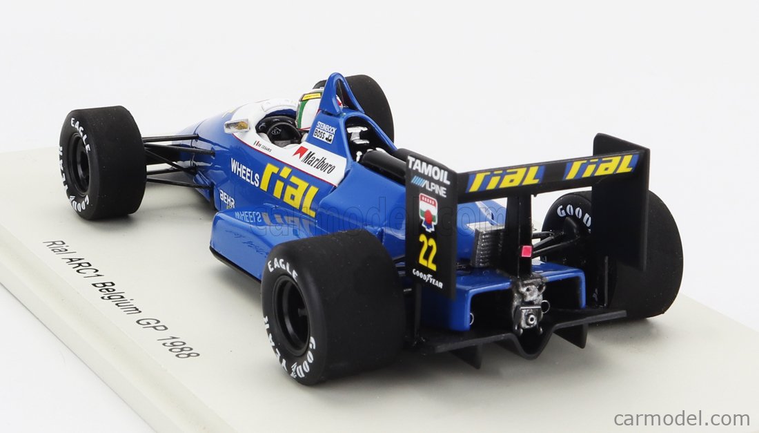 SPARK-MODEL S4311 Echelle 1/43 | RIAL F1 ARC1 N 22 BELGIUM GP 1988 ...