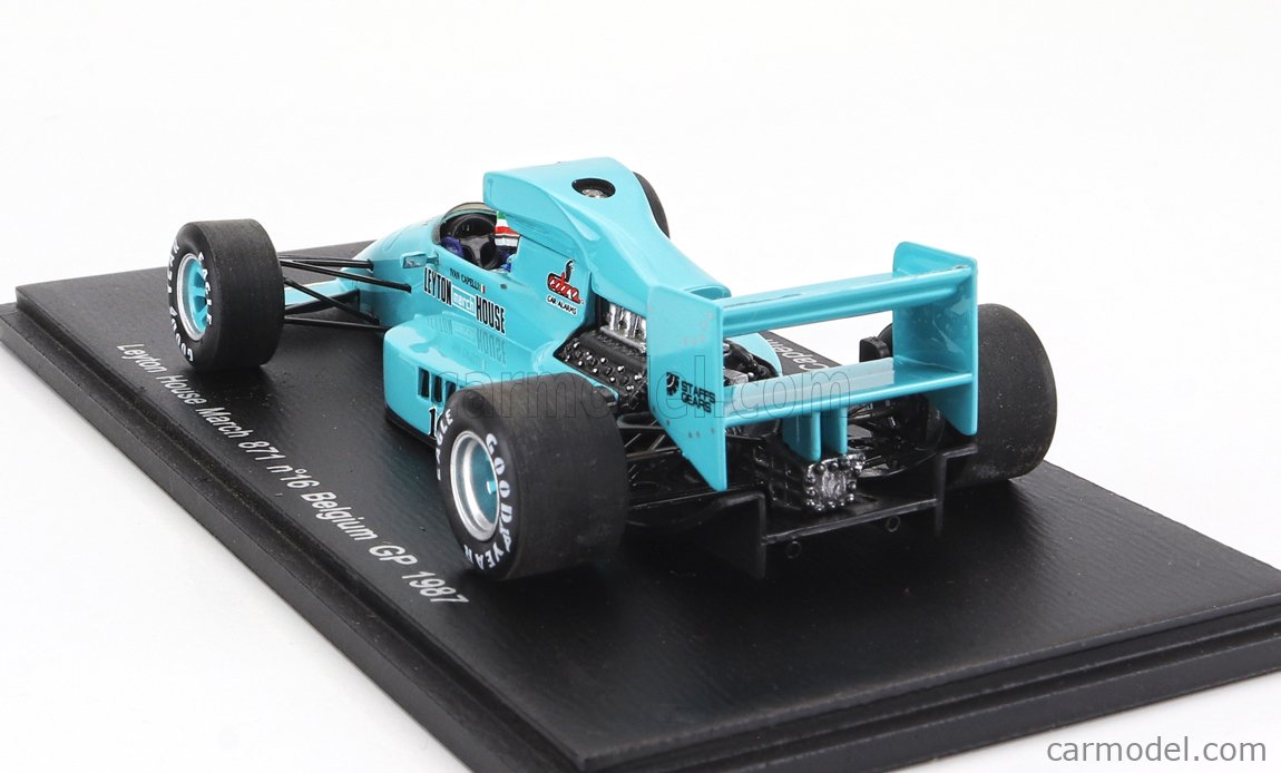 SPARK-MODEL S1680 Масштаб 1/43 | LEYTON HOUSE F1 MARCH 871 N 16 BELGIUM GP 1987 IVAN CAPELLI ...
