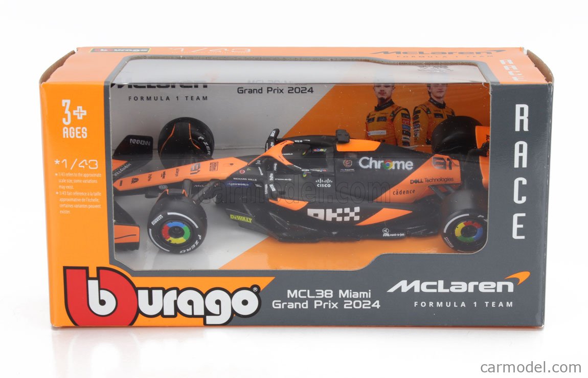 BURAGO 18-38214-P Scale 1/43 | McLAREN F1 MCL38 TEAM MCLAREN N 81 ...