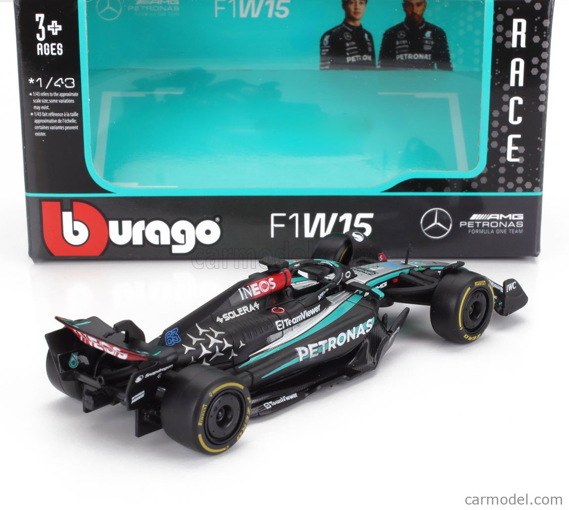 BURAGO 18-38208-R Scale 1/43 | MERCEDES GP F1 W15 EQ PERFORMANCE TEAM ...