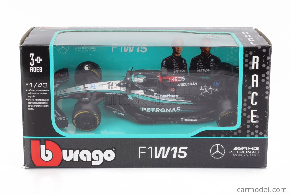 BURAGO 18-38208-R Scale 1/43 | MERCEDES GP F1 W15 EQ PERFORMANCE TEAM ...