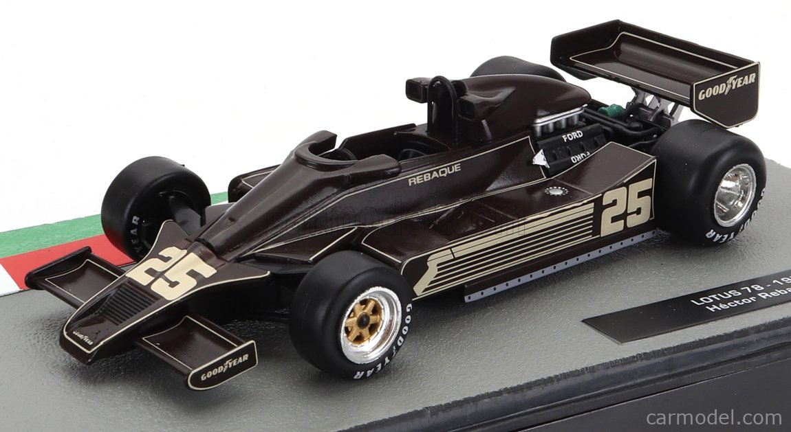 EDICOLA FORMULA1AUTOCOL224 Scale 1/43 | LOTUS F1 78 N 25 SEASON 1978 HECTOR REBAQUE DARK BROWN GOLD