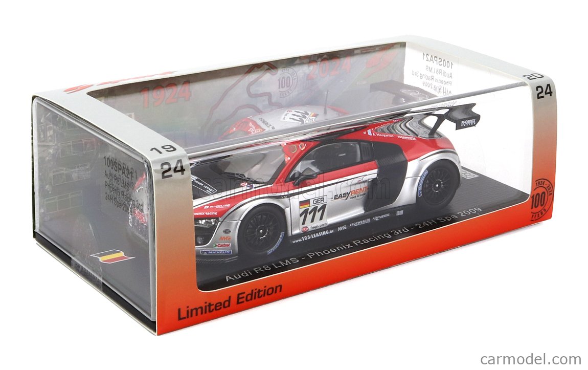 SPARK-MODEL 100SPA21 Masstab: 1/43 | AUDI R8 LMS TEAM PHOENIX RACING N ...