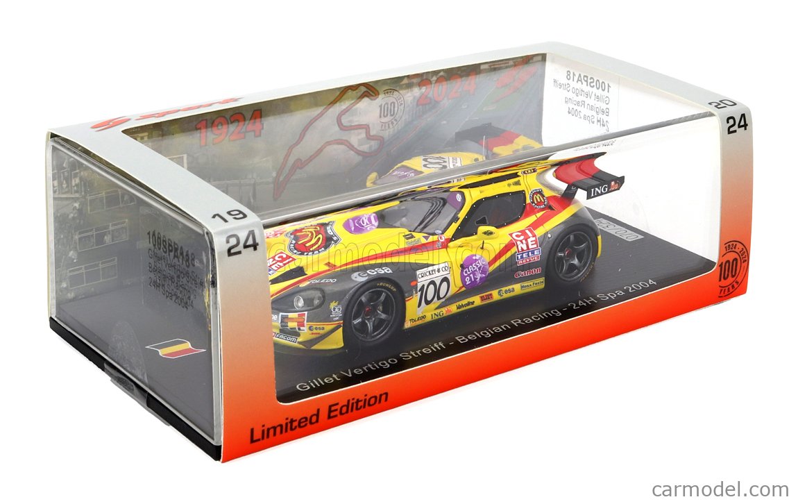 SPARK-MODEL 100SPA18 Scale 1/43 | GILLET VERTIGO STREIFF TEAM BELGIAN ...