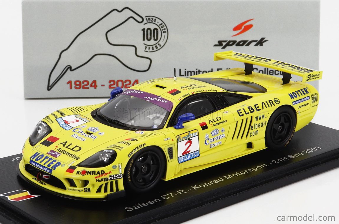 SPARK-MODEL 100SPA16 Scale 1/43 | SALEEN S7-R TEAM KONRAD MOTORSPORT N ...