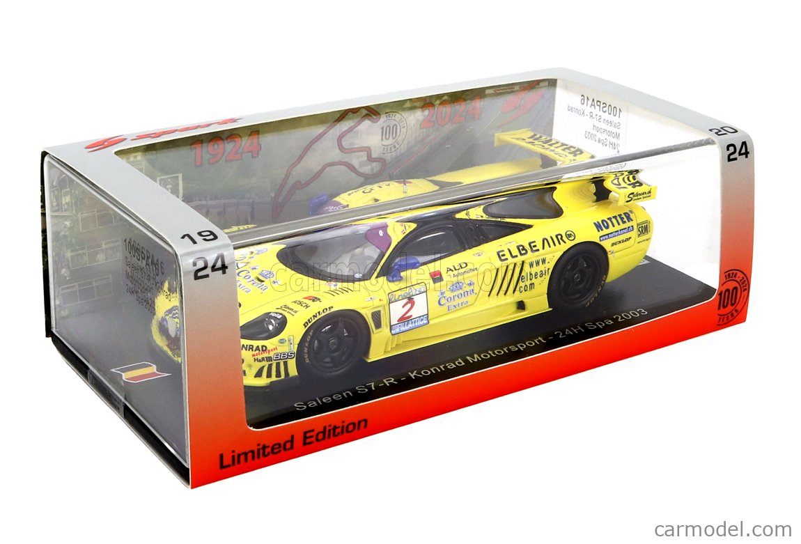 SPARK-MODEL 100SPA16 Scala 1/43 | SALEEN S7-R TEAM KONRAD MOTORSPORT N ...
