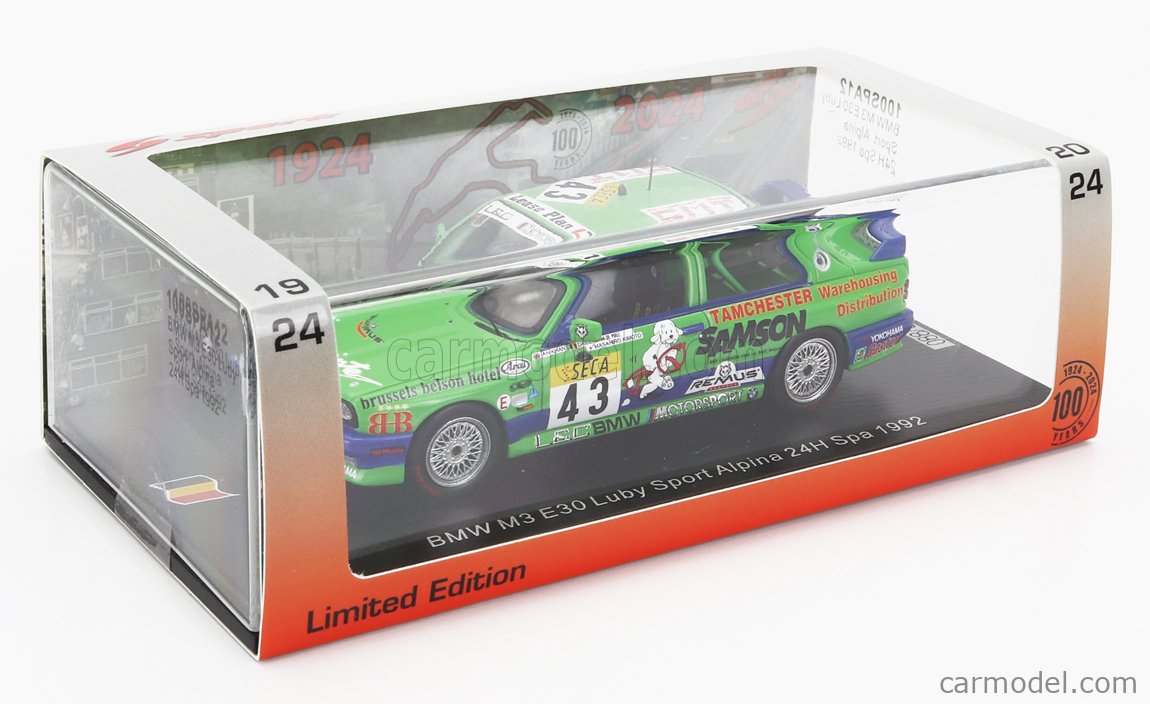 SPARK-MODEL 100SPA12 Escala 1/43 | BMW 3-SERIES M3 TEAM IAN KHAN N 43 ...