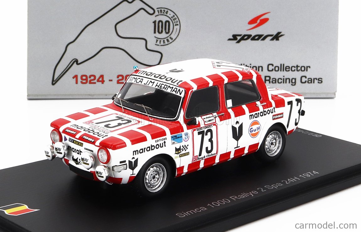 SPARK-MODEL 100SPA06 Scale 1/43 | SIMCA 1000 RALLY2 TEAM MARABOUT ...