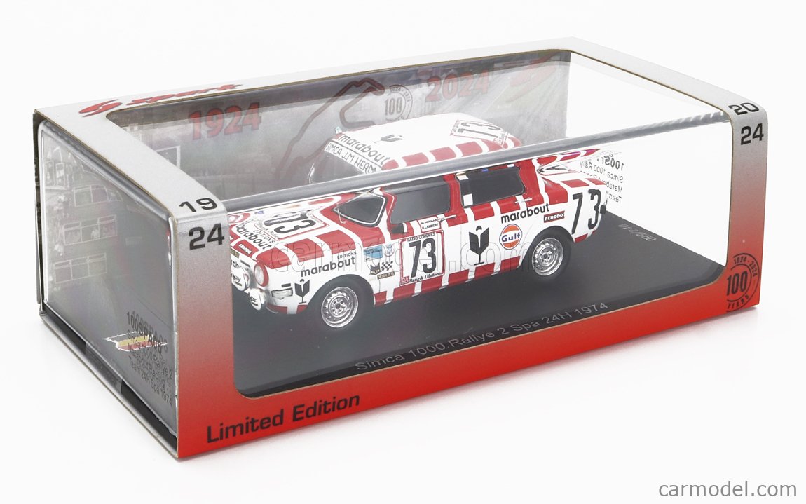 SPARK-MODEL 100SPA06 Scale 1/43 | SIMCA 1000 RALLY2 TEAM MARABOUT ...