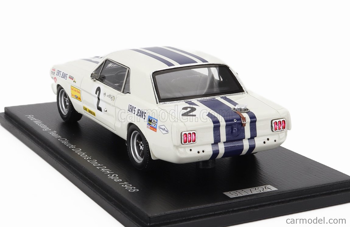 SPARK-MODEL 100SPA03 Scale 1/43 | FORD USA MUSTANG TEAM CLAUDE DUBOIS N ...