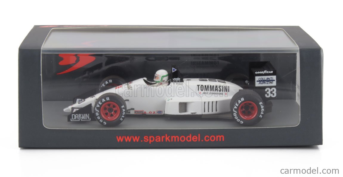 SPARK-MODEL S7208 Scale 1/43 | EUROBRUN F1 ER188 N 33 FRANCE GP 1988 STEFANO MODENA WHITE BLACK