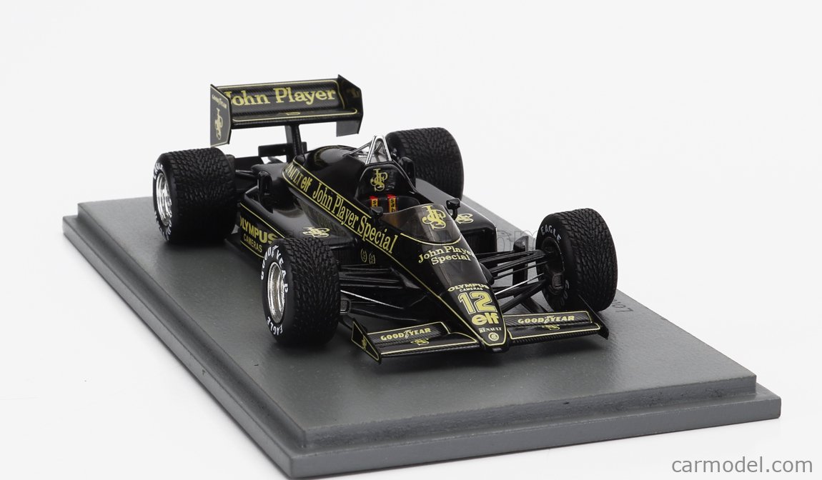 SPARK-MODEL S7154 Scale 1/43 | LOTUS F1 97T N 12 WINNER BELGIUM GP 1985 AYRTON SENNA BLACK GOLD