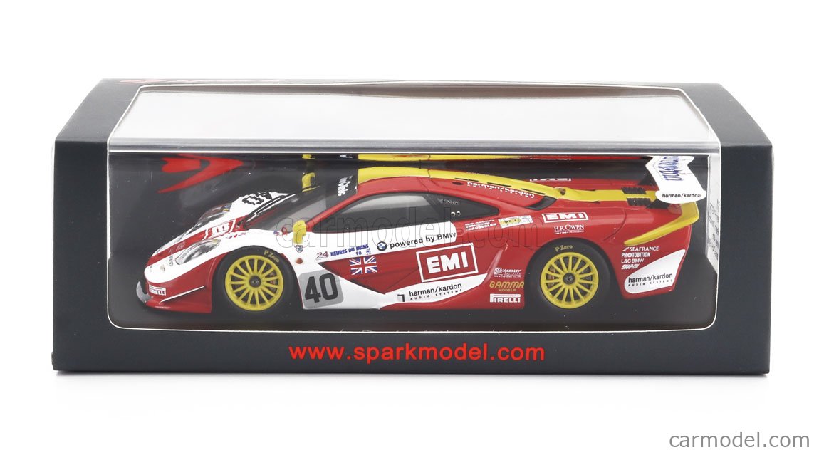 SPARK-MODEL S6681 Scale 1/43 | McLAREN F-1 GTR 6.0L V12 TEAM GULD ...