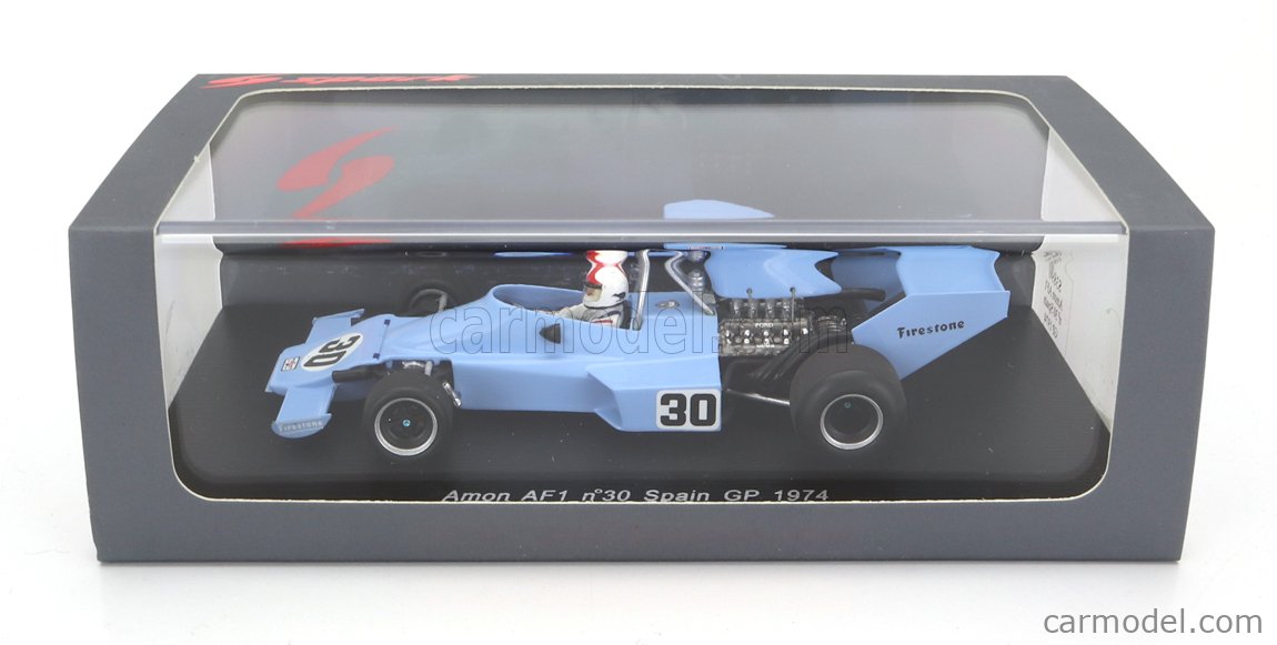 SPARK-MODEL S3890 Masstab: 1/43 | AMON F1 AF101 N 30 SPAIN GP 1974 ...