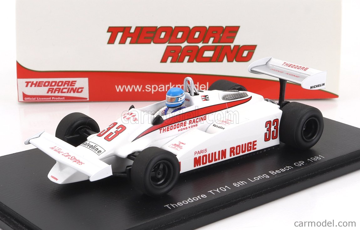 SPARK-MODEL S4317 Echelle 1/43 | THEODORE F1 TY01 N 33 6th LONG BEACH ...