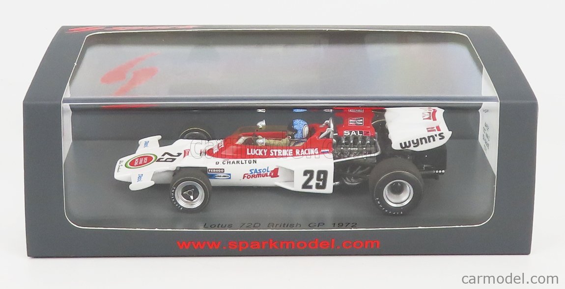 SPARK-MODEL S5346 Scale 1/43 | LOTUS F1 72B N 29 BRITISH GP 1972 D ...