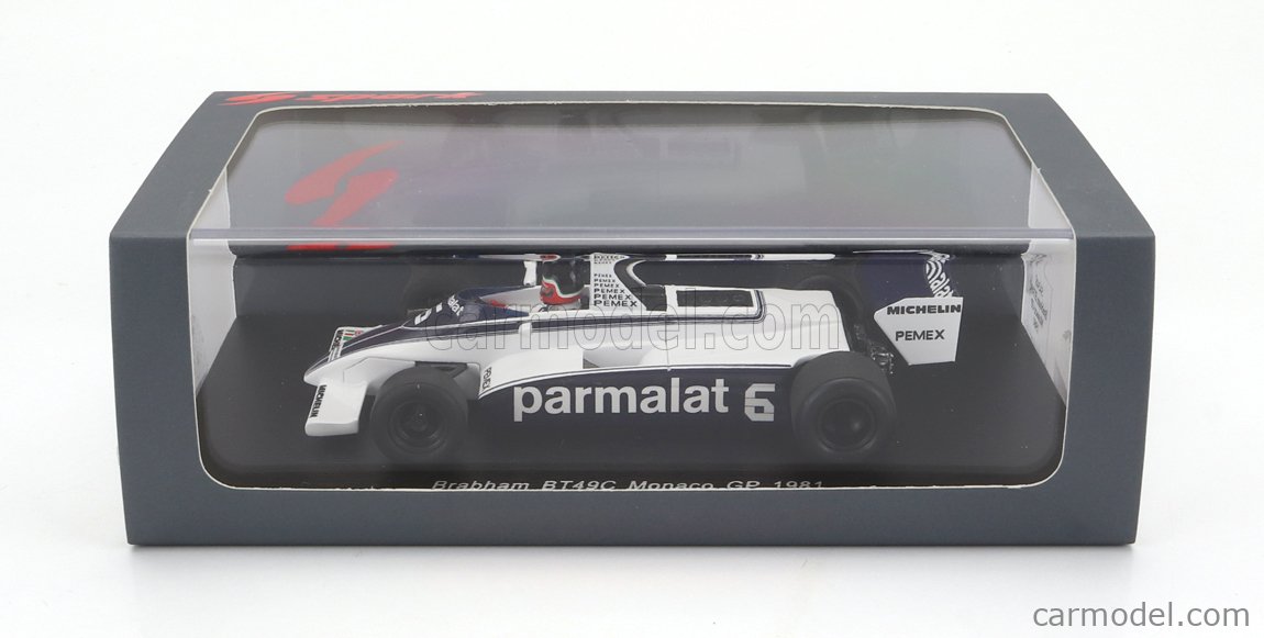 SPARK-MODEL S4348 Echelle 1/43 | BRABHAM F1 BT49C PARMALAT N 6 MONACO ...