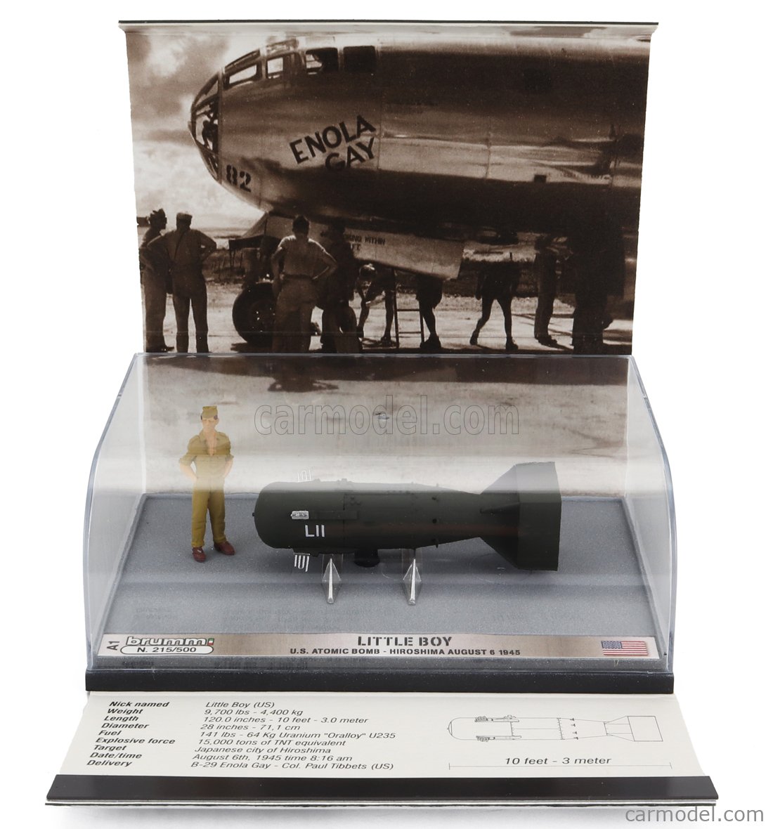 BRUMM PROM A1 Scala 1/43 | ACCESSORIES ENOLA GAY - LITTLE BOY - BOMBA ...