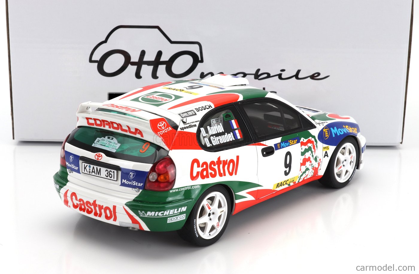 OTTO-MOBILE OT1102 Scale 1/18 | TOYOTA COROLLA WRC TEAM CASTROL N 9 WINNER RALLY CATALUNYA 1998 ...