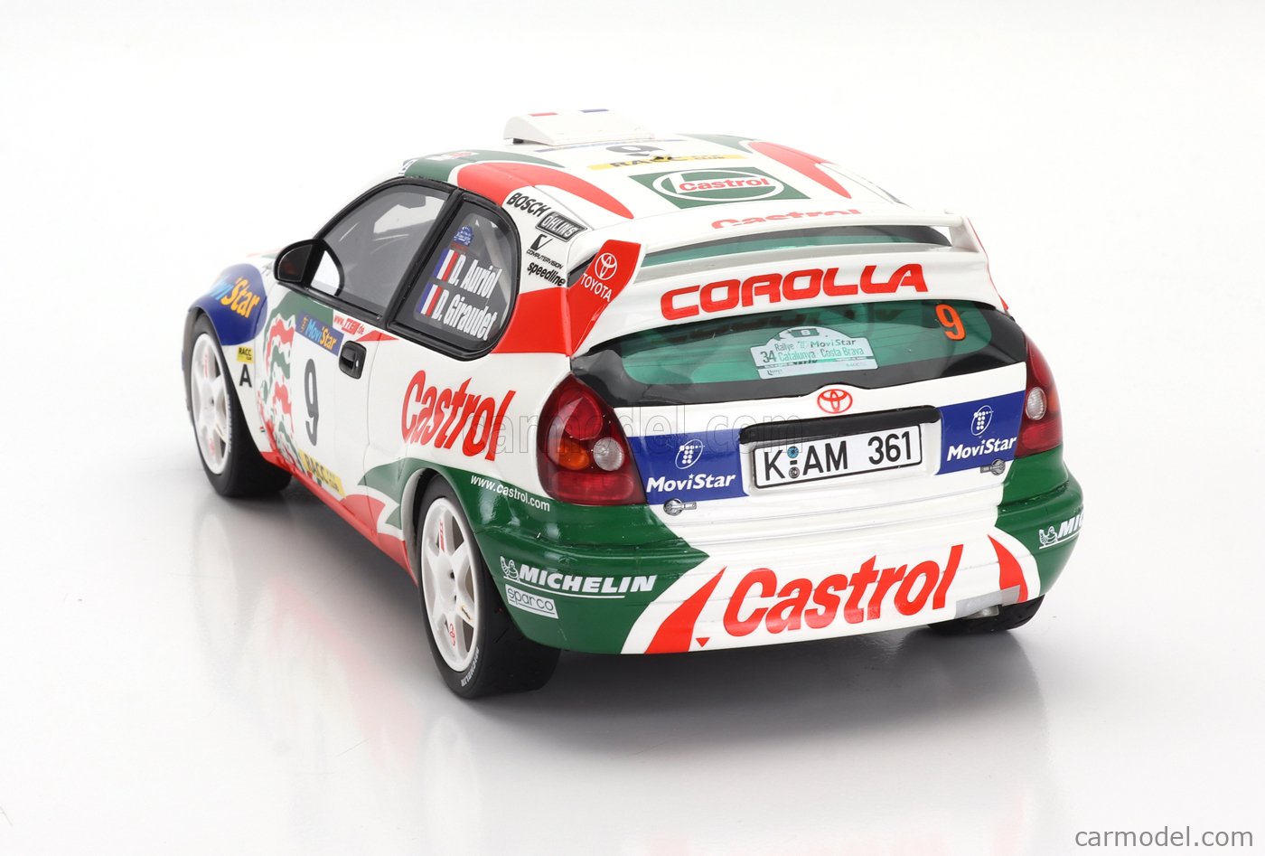 OTTO-MOBILE OT1102 Scala 1/18 | TOYOTA COROLLA WRC TEAM CASTROL N 9 WINNER RALLY CATALUNYA 1998 ...