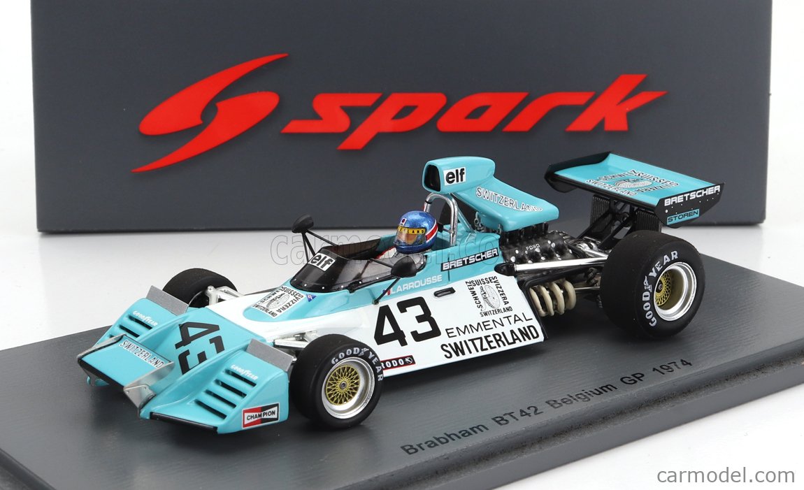SPARK-MODEL S4783 Echelle 1/43 | BRABHAM F1 BT42 N 43 BELGIUM GP 1974 ... SPARK-MODEL S4783 Echelle 1/43 | BRABHAM F1 BT42 N 43 BELGIUM GP 1974 ...