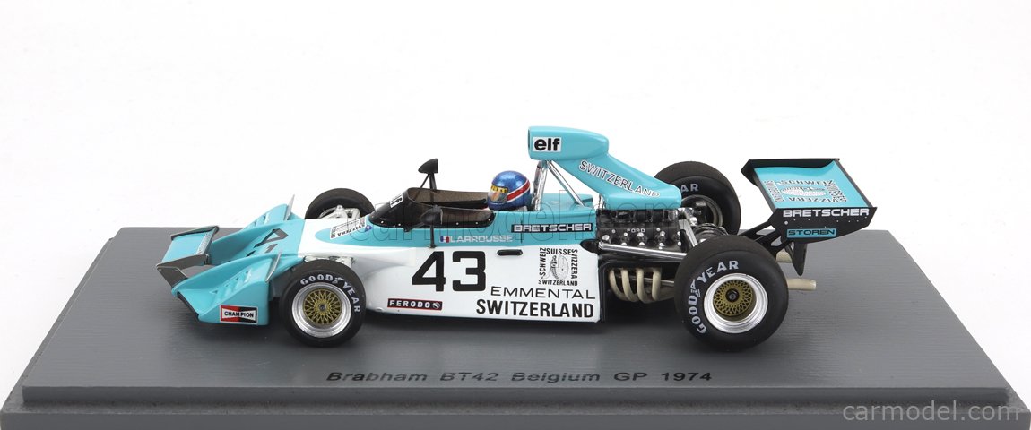 SPARK-MODEL S4783 Echelle 1/43 | BRABHAM F1 BT42 N 43 BELGIUM GP 1974 ... SPARK-MODEL S4783 Echelle 1/43 | BRABHAM F1 BT42 N 43 BELGIUM GP 1974 ...