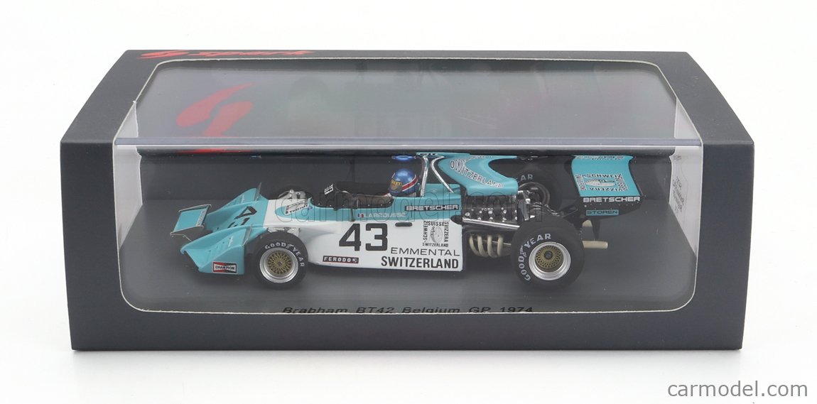 SPARK-MODEL S4783 Echelle 1/43 | BRABHAM F1 BT42 N 43 BELGIUM GP 1974 ... SPARK-MODEL S4783 Echelle 1/43 | BRABHAM F1 BT42 N 43 BELGIUM GP 1974 ...