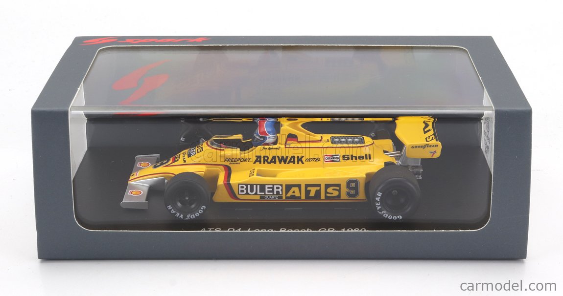 SPARK-MODEL S4364 Scale 1/43 | ATS F1 D4 N 9 LONG BEACH GP 1980 JAN LAMMERS YELLOW