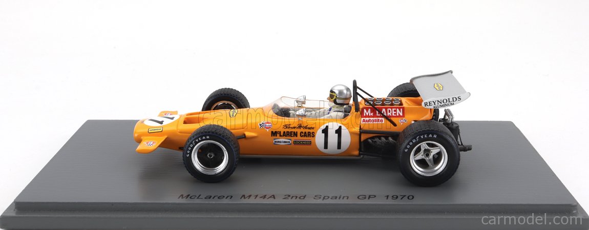 SPARK-MODEL S4843 Escala 1/43 | McLAREN F1 M14A N 11 2nd SPAIN GP 1970 ...