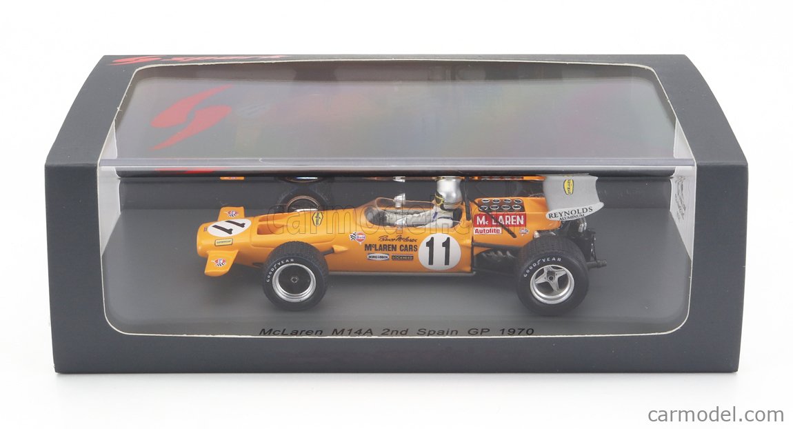 SPARK-MODEL S4843 Scala 1/43 | McLAREN F1 M14A N 11 2nd SPAIN GP 1970 ...
