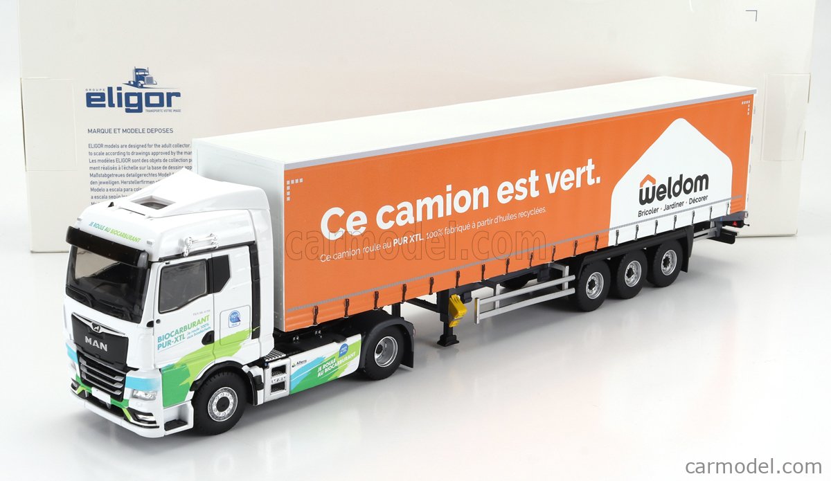 ELIGOR 118112 Scale 1/43 | MAN TGX GM TRUCK TELONATO WELDOM TRANSPORTS ...