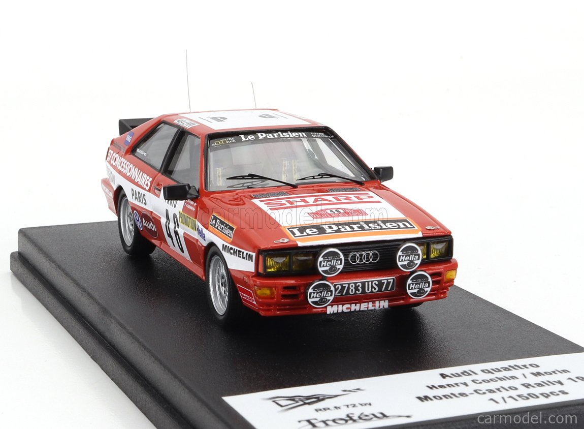 TROFEU TRRFR72 Scale 1/43 | AUDI QUATTRO (night version) N 46 RALLY ...