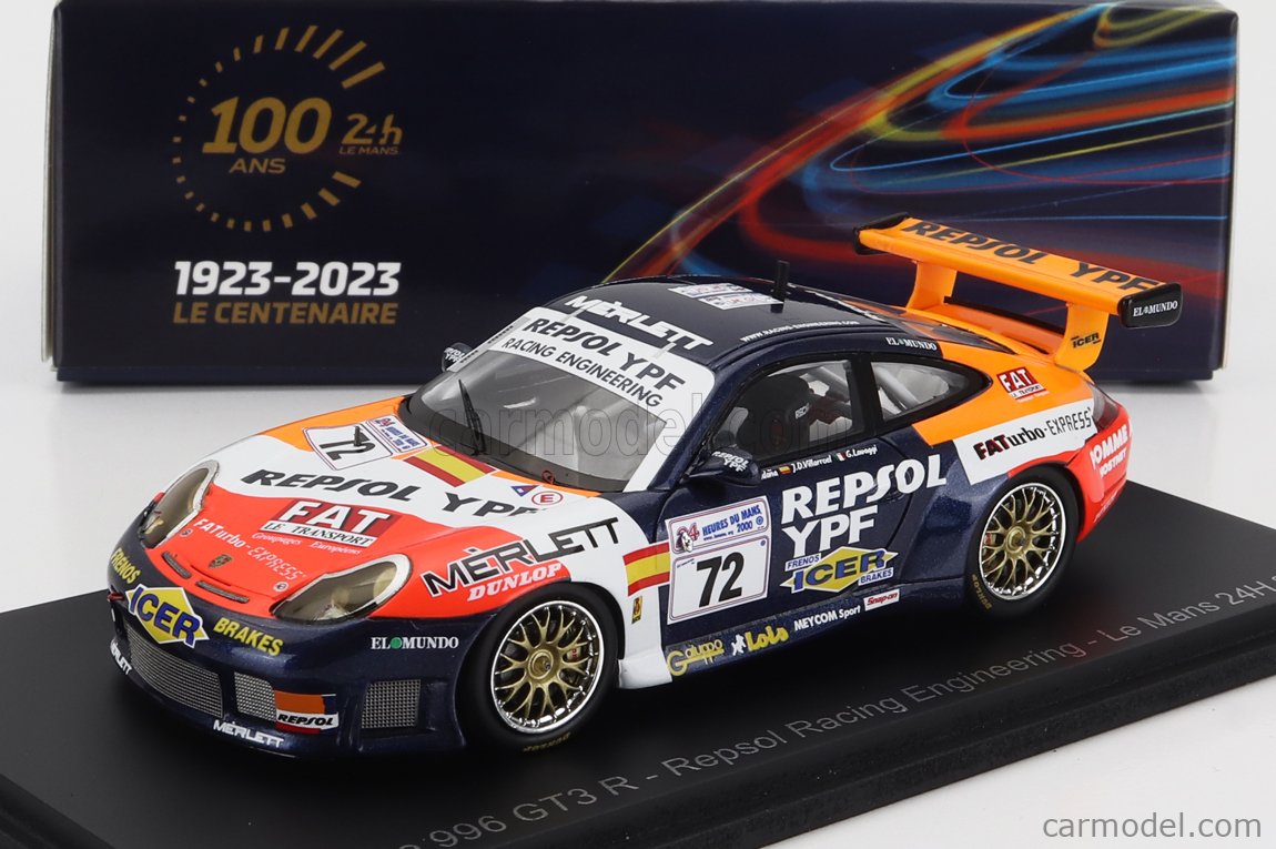 SPARK-MODEL S9938 Echelle 1/43 | PORSCHE 911 996 GT3 R 3.6L TEAM REPSOL ...