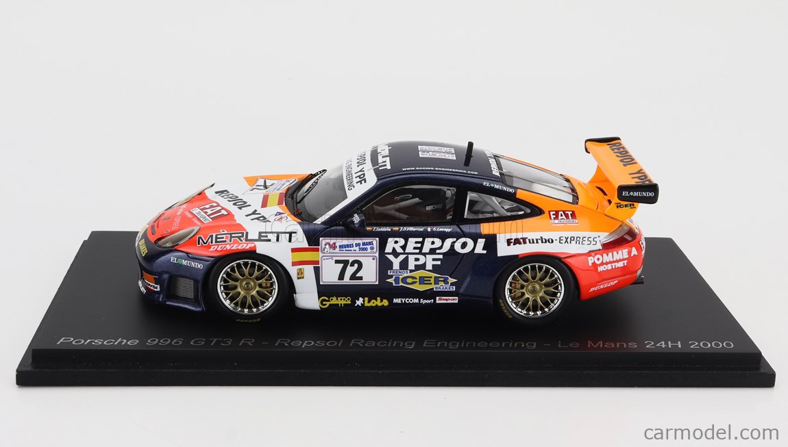 SPARK-MODEL S9938 Escala 1/43 | PORSCHE 911 996 GT3 R 3.6L TEAM REPSOL ...