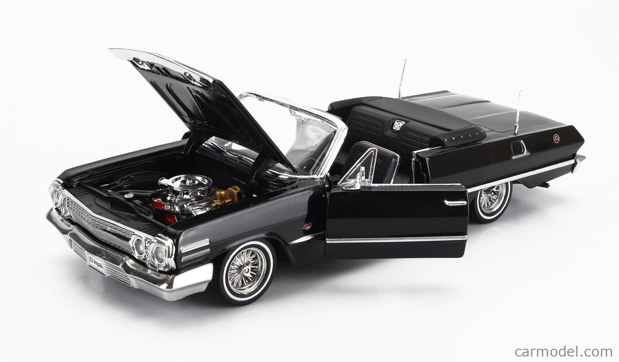 WELLY WE22434LRW-BK Echelle 1/24 | CHEVROLET IMPALA CABRIOLET OPEN LOW ...