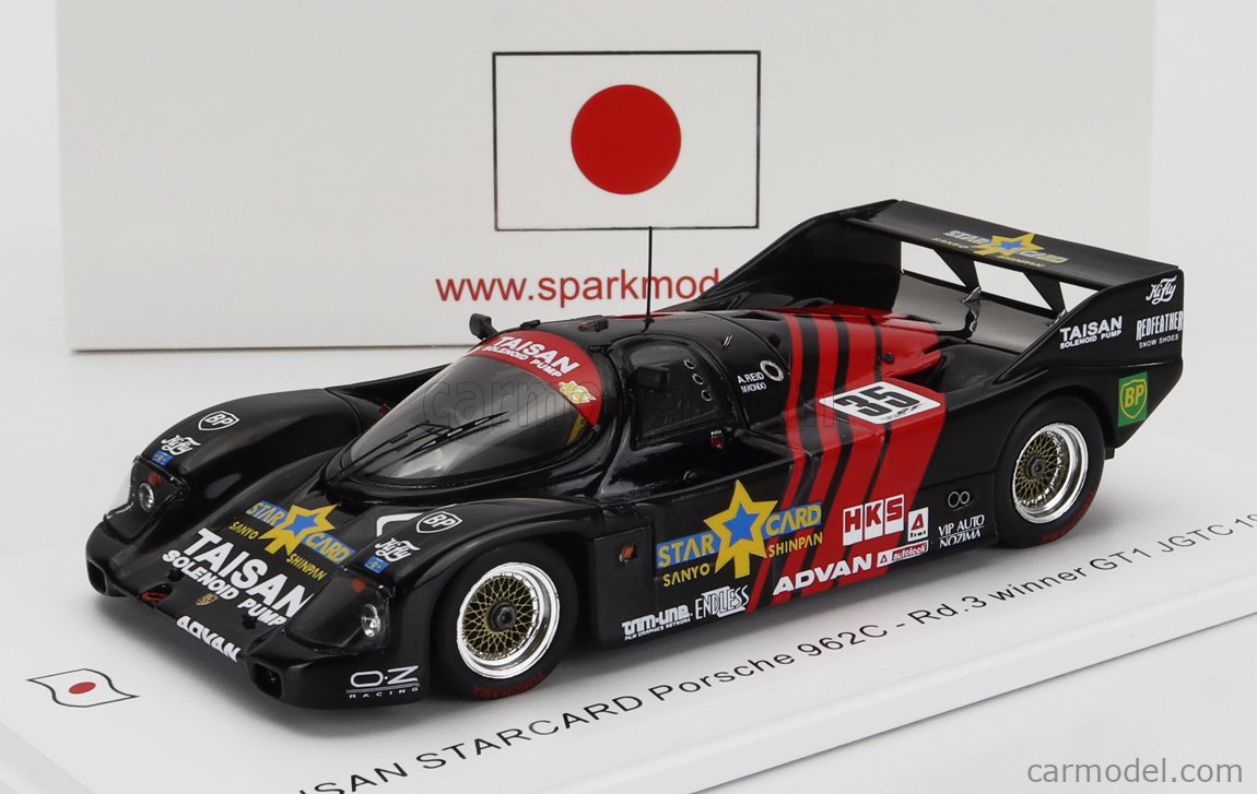 SPARK-MODEL SJ151 Scale 1/43 | PORSCHE 962C TEAM TAISAN STARCARD N 35 WINNER ROUND 3 GT1 JGTC ...