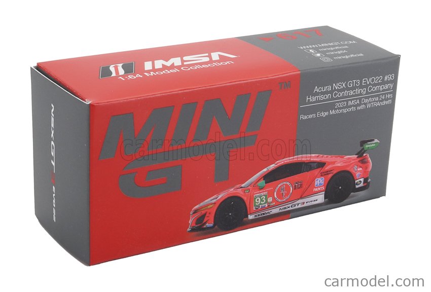 MINI-GT MGT00617-L Scale 1/64 | ACURA NSX GT3 EVO22 TEAM RACERS EDGE N ...