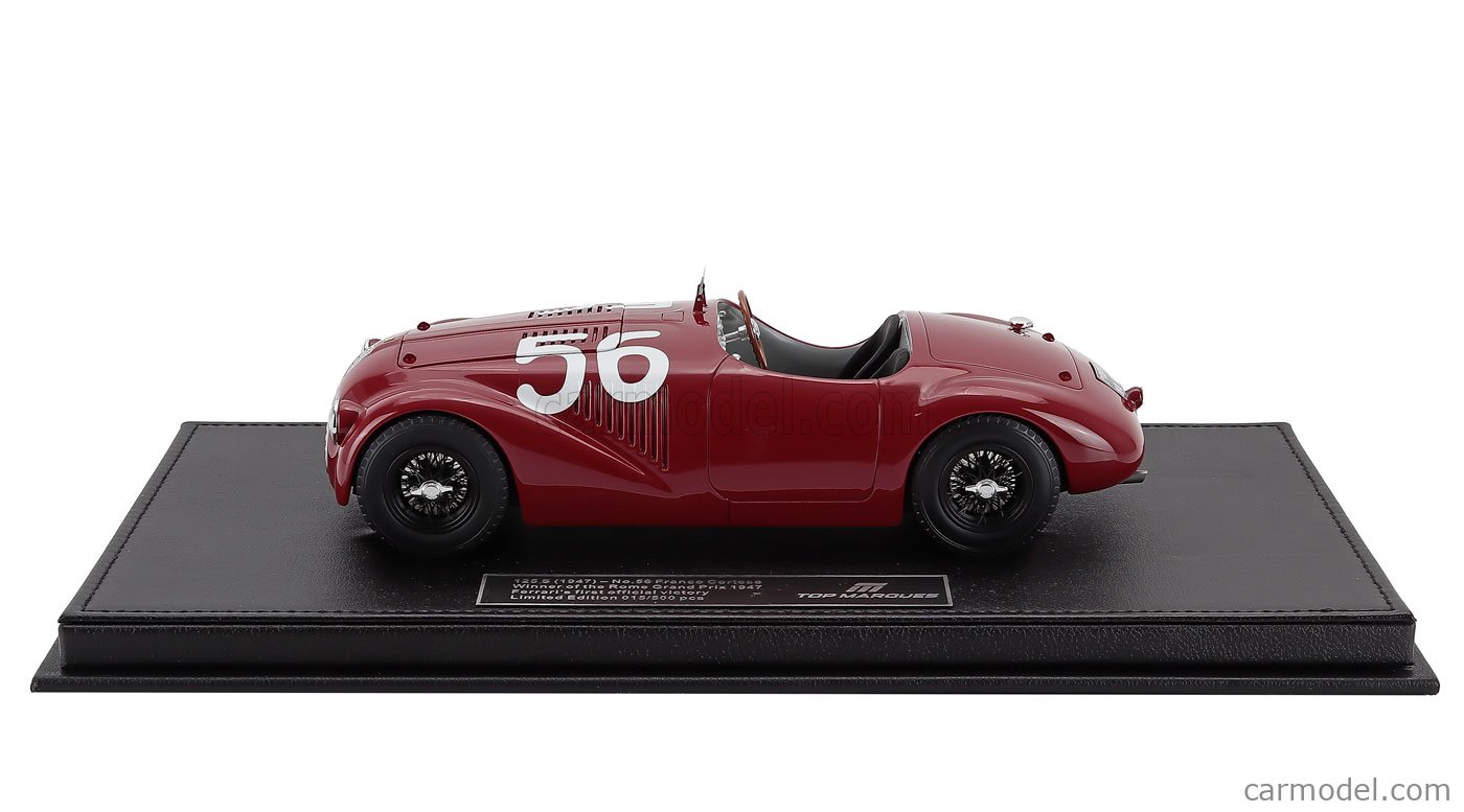 TOPMARQUES TOP141A Масштаб 1/18 | FERRARI 125S SPIDER N 56 WINNER ...