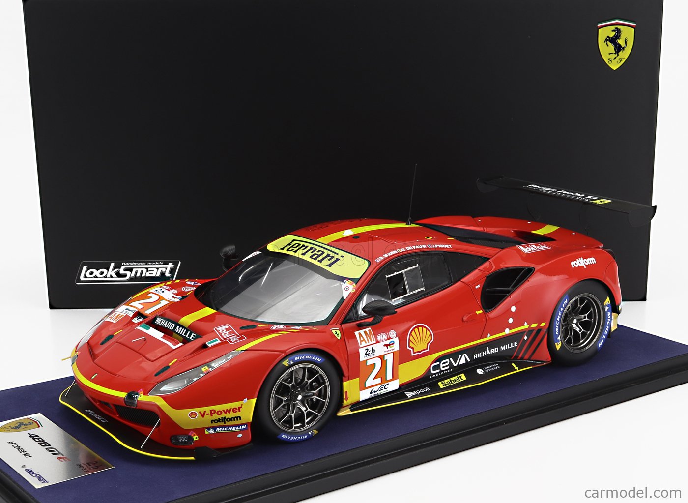 LOOKSMART LS18LM036 Scale 1/18 | FERRARI 488 GTE EVO 3.9L TURBO V8 TEAM AF CORSE N 21 24h LE ...