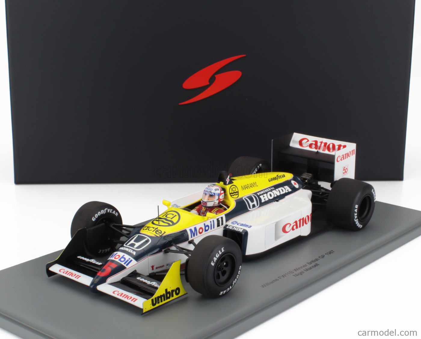 SPARK-MODEL 18S740 Scale 1/18 | WILLIAMS F1 FW11B HONDA N 5 WINNER BRITISH GP 1987 NIGEL MANSELL ...