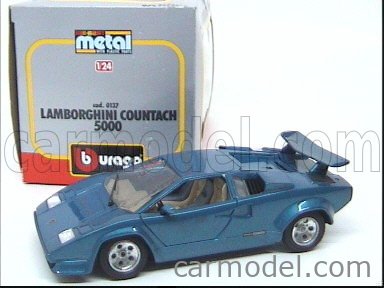 BURAGO / Scale 1/24 | LAMBORGHINI COUNTACH 1988 LIGHT BLUE MET