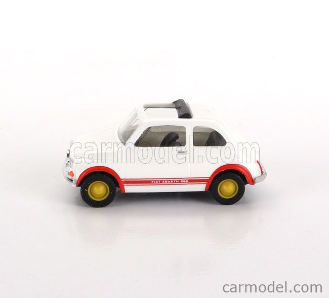 BUSCH 48734 Scale 1/87 | FIAT 500 ABARTH 595 OPEN ROOF 1965 WHITE RED
