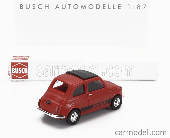 BUSCH 48705 Scale 1/87 | FIAT 500 F CLOSED ROOF 1965 RED BLACK