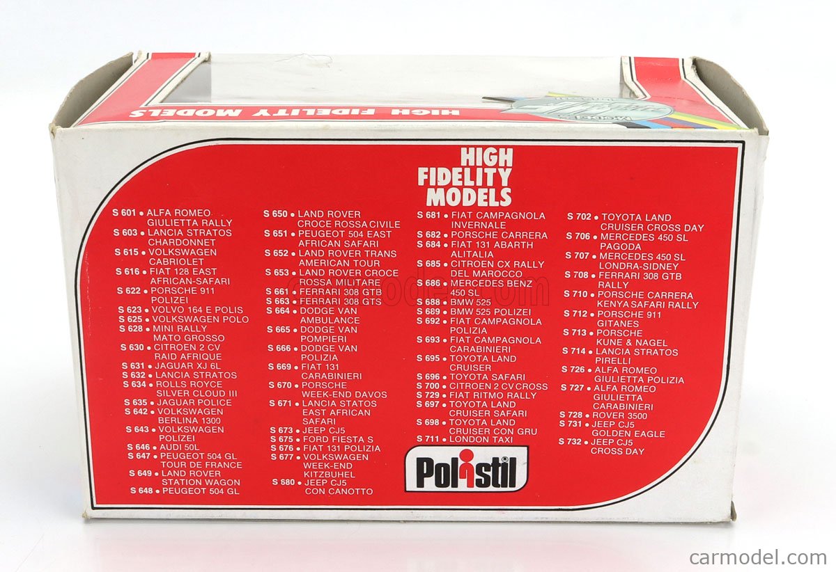 POLITOYS POLISTIL S736 Scale 1/25 | ROVER 3500 POLICE WHITE RED